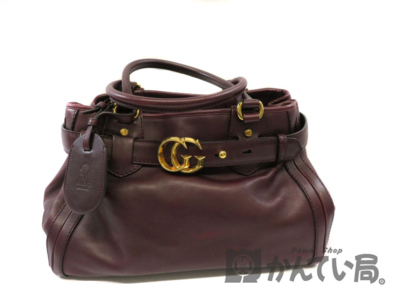 質屋かんてい局オンラインショップ / GUCCI【グッチ】247183 ハンドバッグ レザー GG レディース ボルドー 鞄 【中古】USED ...