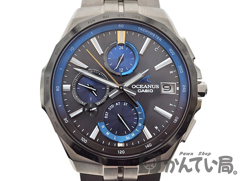 質屋かんてい局オンラインショップ / 北名古屋店 CASIO【カシオ】OCW-S5000E-1AJF オシアナスマンタ モバイルリンク 黒文字 ...