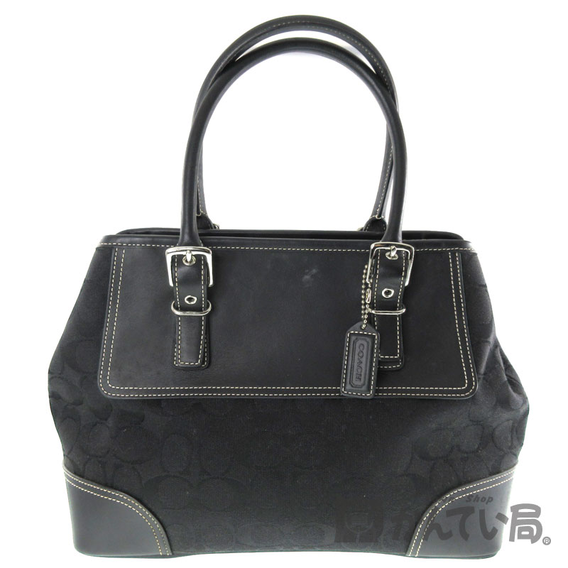 質屋かんてい局オンラインショップ / COACH【コーチ】6366『ハンドバッグ』 トートバッグ 鞄 レザー×キャンバス ブラック系 ...
