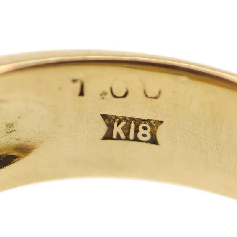 質屋かんてい局オンラインショップ / K18【18金】ダイヤモンドリング D:1.00ct 約13号 約6.8g 指輪 イエローゴールド ジュエリー アクセサリー レディース 仕上げ磨き済み ...