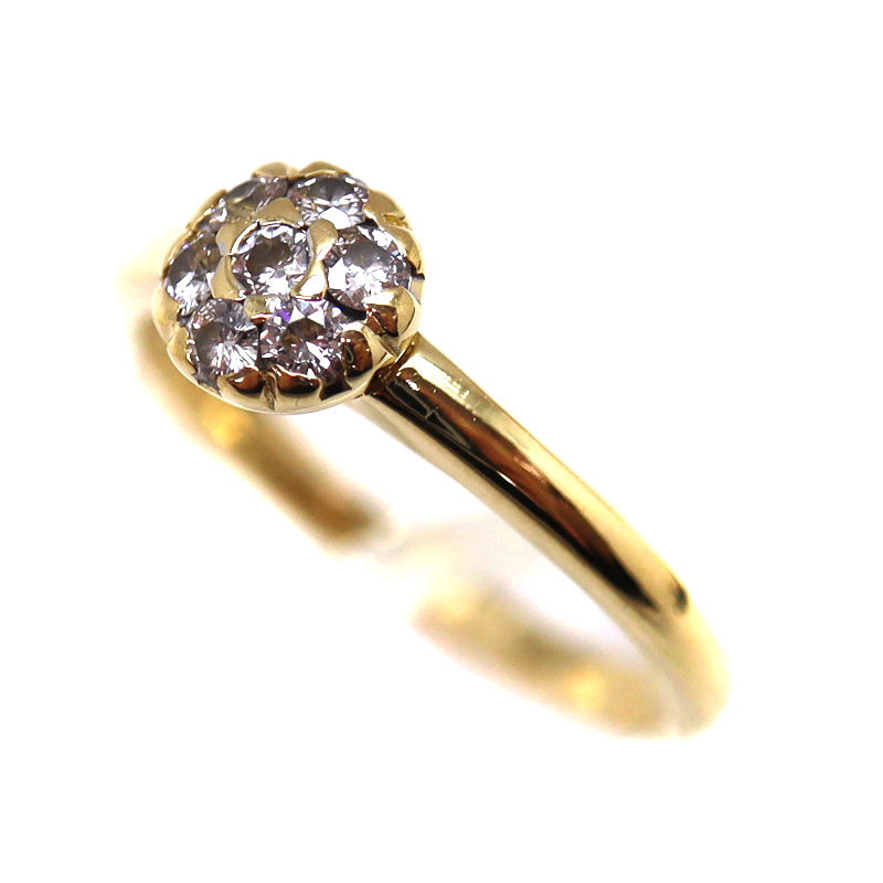 質屋かんてい局オンラインショップ / K18【18金】D0.10ctリング 指輪 金 ゴールド ダイヤモンド 約5.5号 2.8g レディース【中古】新品仕上げ済み USED-9 質屋 ...