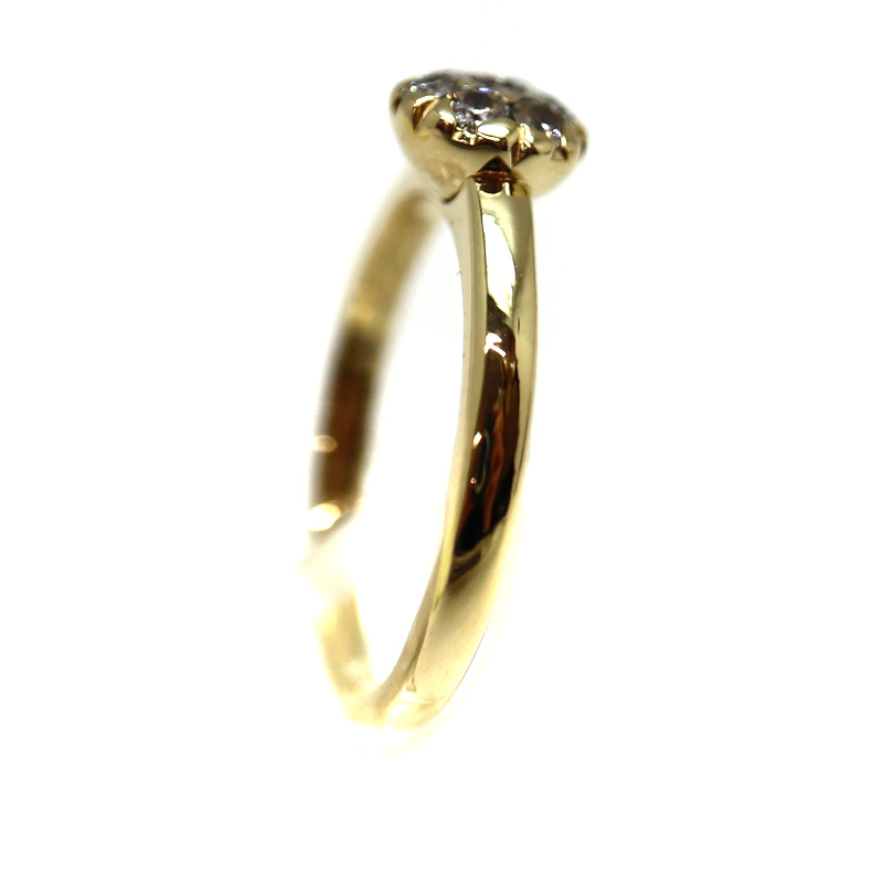 質屋かんてい局オンラインショップ / K18【18金】D0.10ctリング 指輪 金 ゴールド ダイヤモンド 約5.5号 2.8g レディース【中古】新品仕上げ済み USED-9 質屋 ...