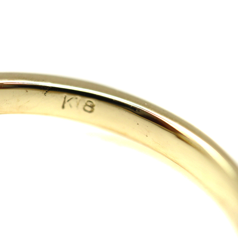 質屋かんてい局オンラインショップ / K18【18金】D0.10ctリング 指輪 金 ゴールド ダイヤモンド 約5.5号 2.8g レディース【中古】新品仕上げ済み USED-9 質屋 ...