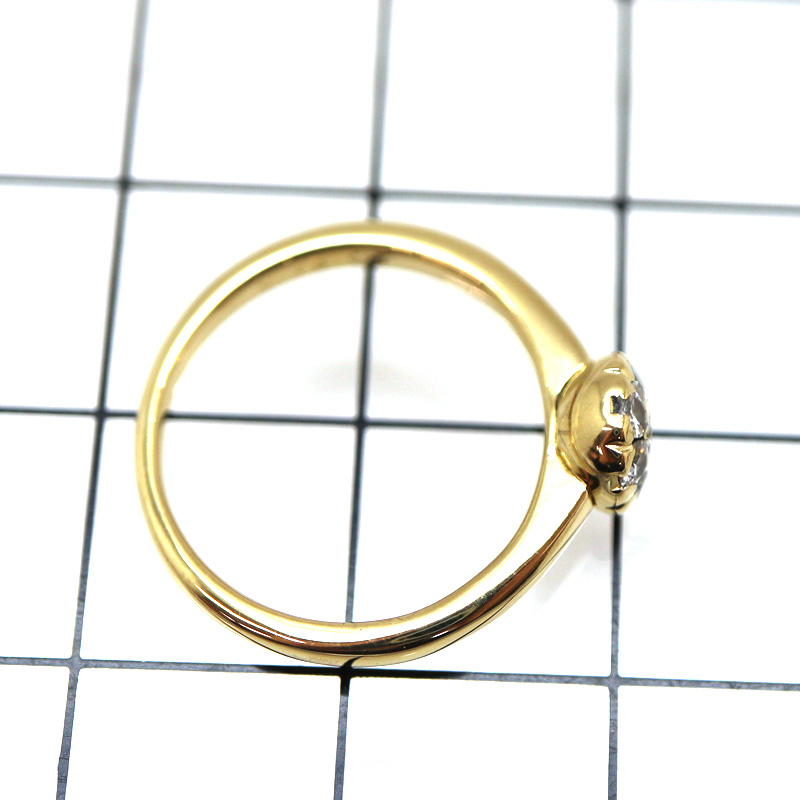 質屋かんてい局オンラインショップ / K18【18金】D0.10ctリング 指輪 金 ゴールド ダイヤモンド 約5.5号 2.8g レディース【中古】新品仕上げ済み USED-9 質屋 ...
