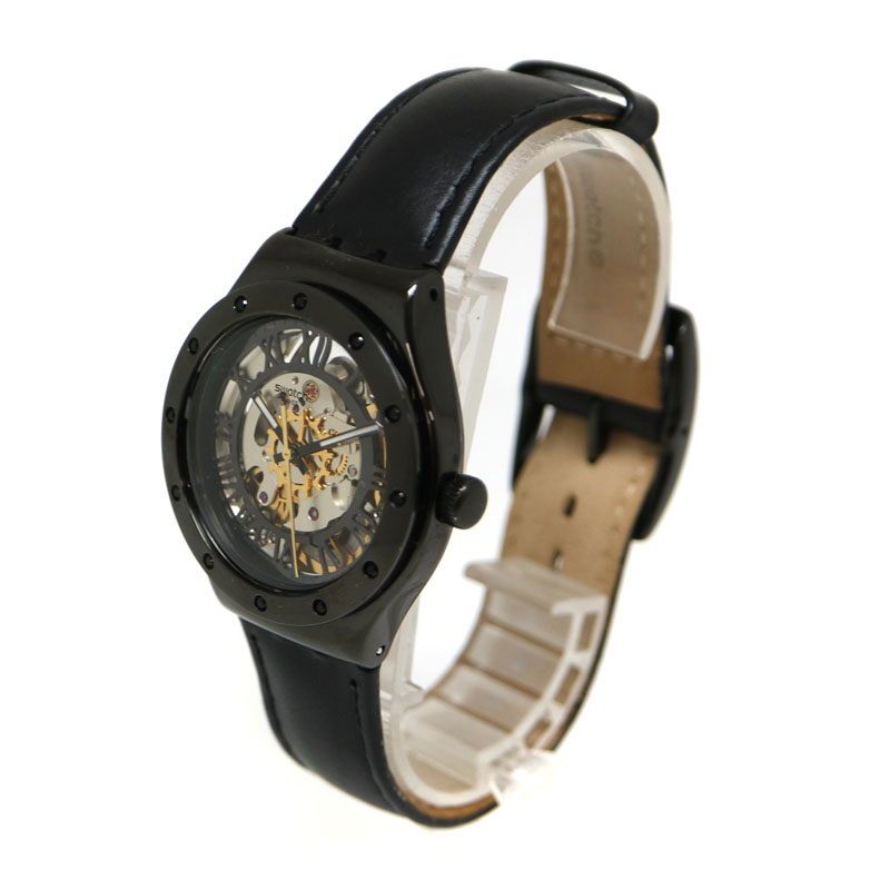 質屋かんてい局オンラインショップ / 茜部店 Swatch【スウォッチ】 オートマチック 腕時計 ステンレススチール レザーベルト 生活防水 ...
