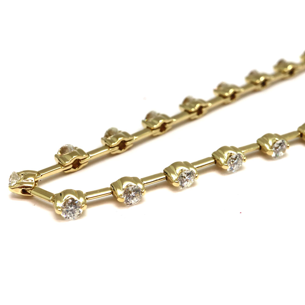 質屋かんてい局オンラインショップ / K18 D2.50ctブレスレット 金 ゴールド ダイヤモンド ジュエリー 【中古】