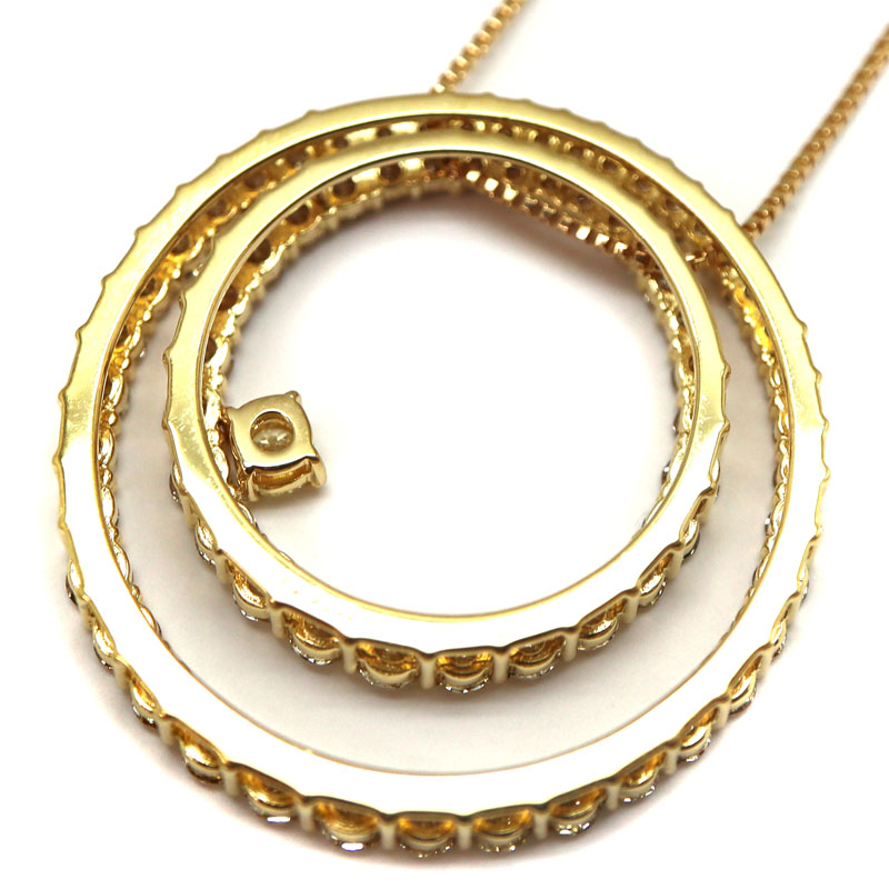 質屋かんてい局オンラインショップ / K18【18金】 D2.00/0.085ctネックレス 金 ゴールド ダイヤモンド 約45.5cm 7.0g ジュエリー 宝石 レディース【中古】新品 ...