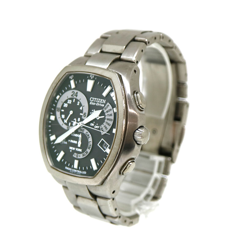 質屋かんてい局オンラインショップ / CITIZEN【シチズン】 E600-T006361 アテッサ チタン エコドライブ 10気圧防水 電波受信機能 ファッション ブランド メンズ 腕時計 ...