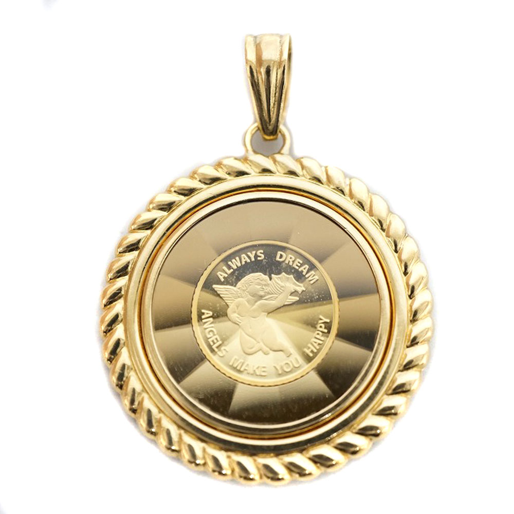 質屋かんてい局オンラインショップ / K24 K18枠 1/25oz エンジェルコイントップ 【中古】