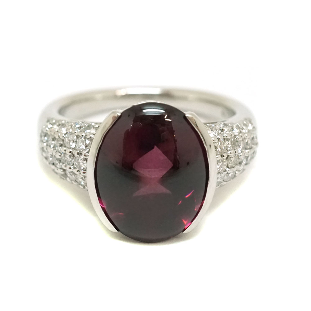 質屋かんてい局オンラインショップ / Pt900【プラチナ】ロードライト・ガーネット 5.75ct ダイヤモンド 0.51ct 指輪 リング 約13.1g 13号 指輪 アクセサリー 新品 ...