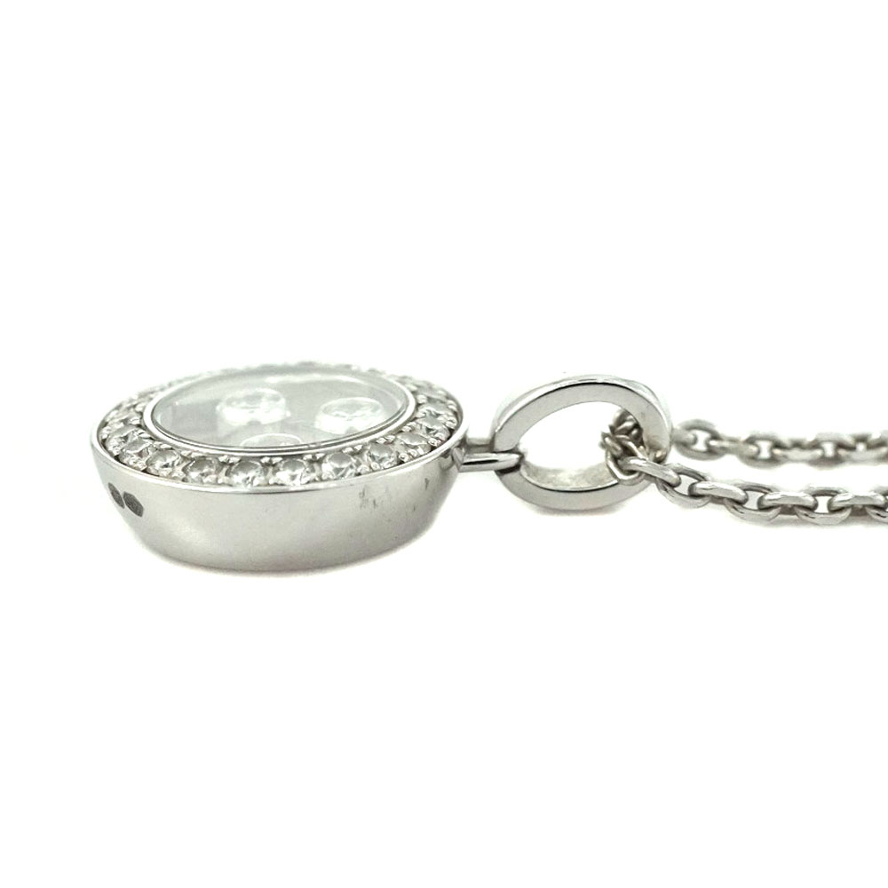 質屋かんてい局オンラインショップ / ショパール Chopard K18WG 79A018-1201 ハッピーダイヤモンドネックレス D0.20ct D0.15ct 【中古】