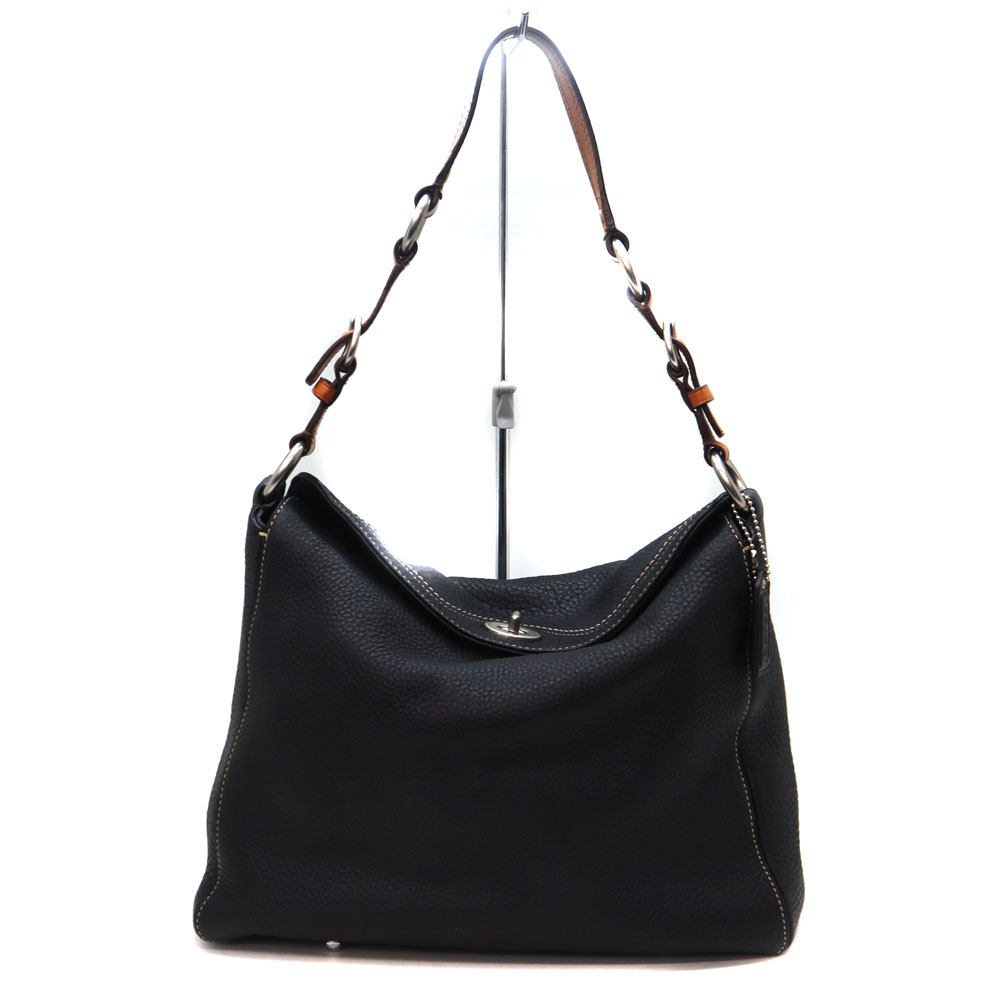 質屋かんてい局オンラインショップ / 茜部店 コーチ Coach 10132 ワンショルダーバッグ ブラック レザー【中古】