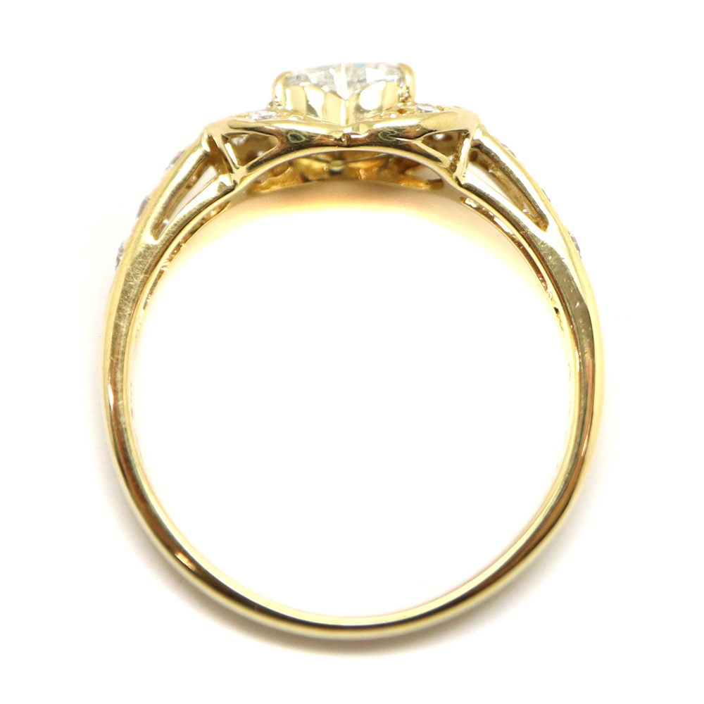 質屋かんてい局オンラインショップ / K18【18金】 D0.36/0.22ctリング 指輪 金 ゴールド ダイヤモンド 約12号 2.7g ジュエリー 宝石 レディース【中古】新品仕上げ済み ...