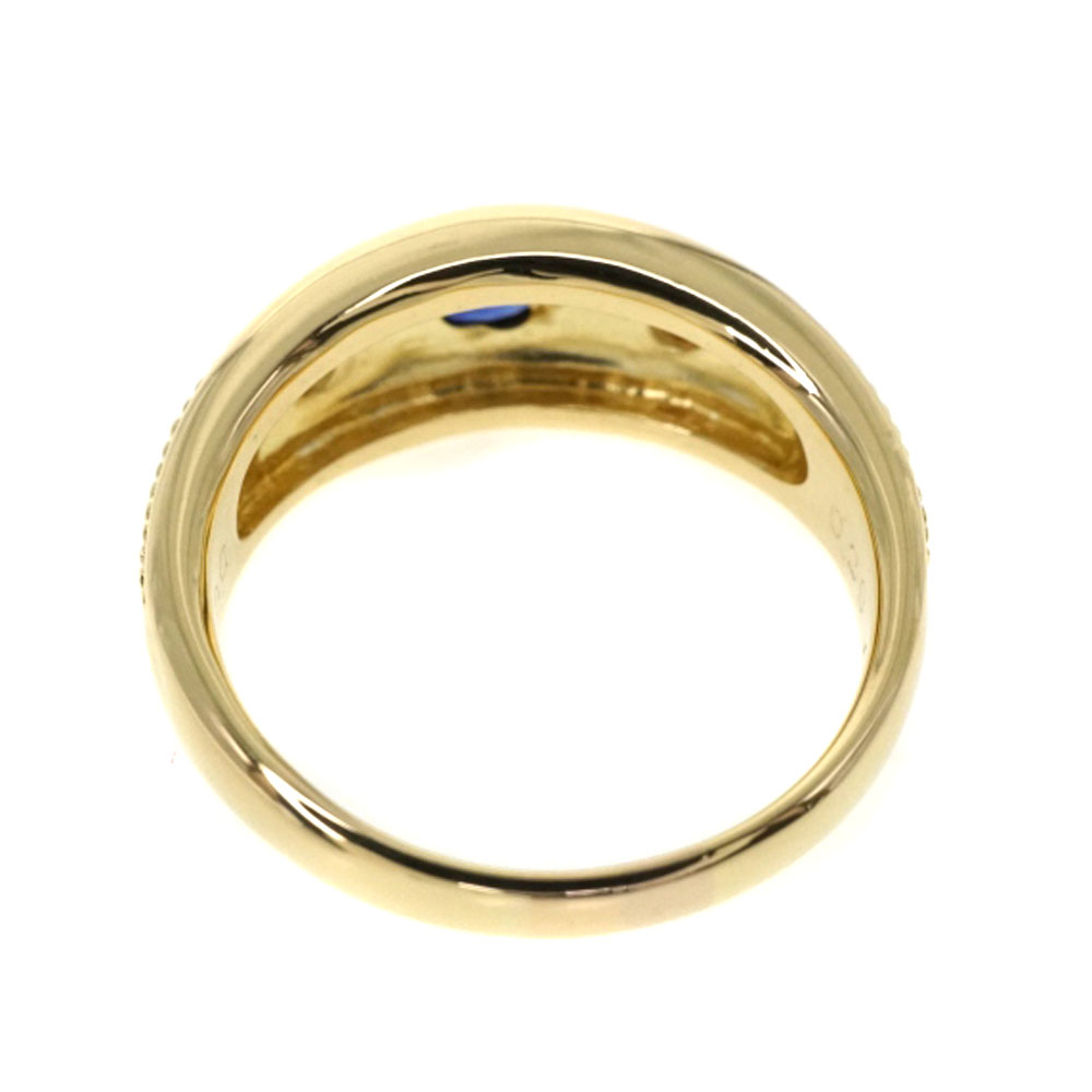 質屋かんてい局オンラインショップ / K18 サファイア付き リング ゴールド 18金 S0.20ct D0.19ct ダイヤモンド 約15号 約7.2g レディース アクセサリー ノー ...