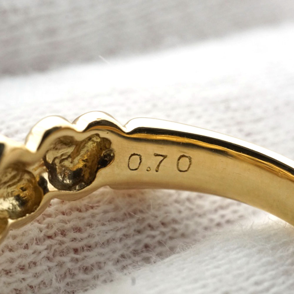 質屋かんてい局オンラインショップ / K18 ダイヤ付 ハートリング ゴールド 18金 D0.70ct ダイヤモンド 約10号 約5.3g レディース アクセサリー ノーブランドジュエリー ...