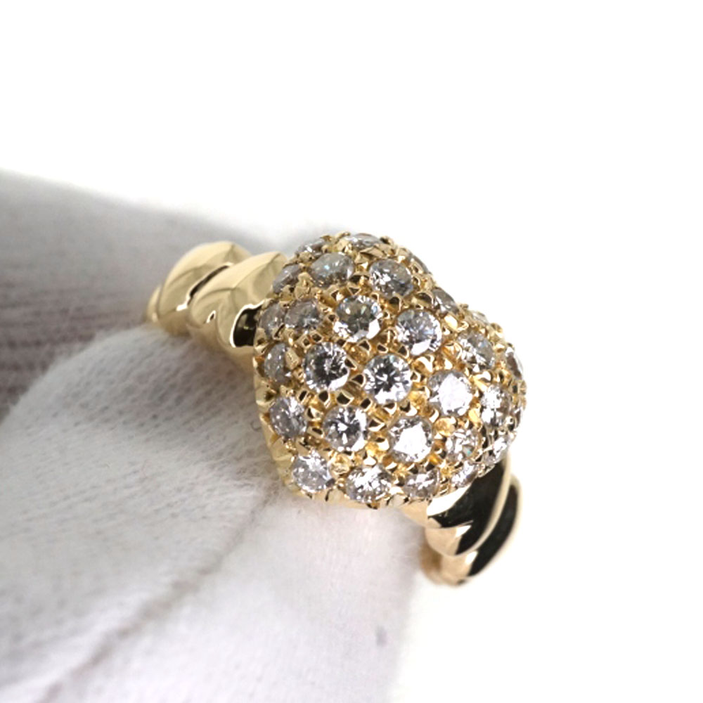 質屋かんてい局オンラインショップ / K18 ダイヤ付 ハートリング ゴールド 18金 D0.70ct ダイヤモンド 約10号 約5.3g レディース アクセサリー ノーブランドジュエリー ...