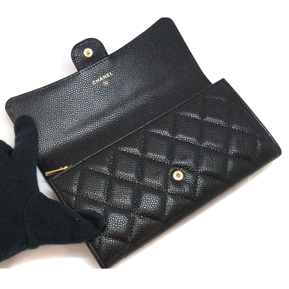 質屋かんてい局オンラインショップ / シャネル Chanel AP0241 クラシックロングフラップウォレット 二つ折り長財布 ブラック 財布【中古】