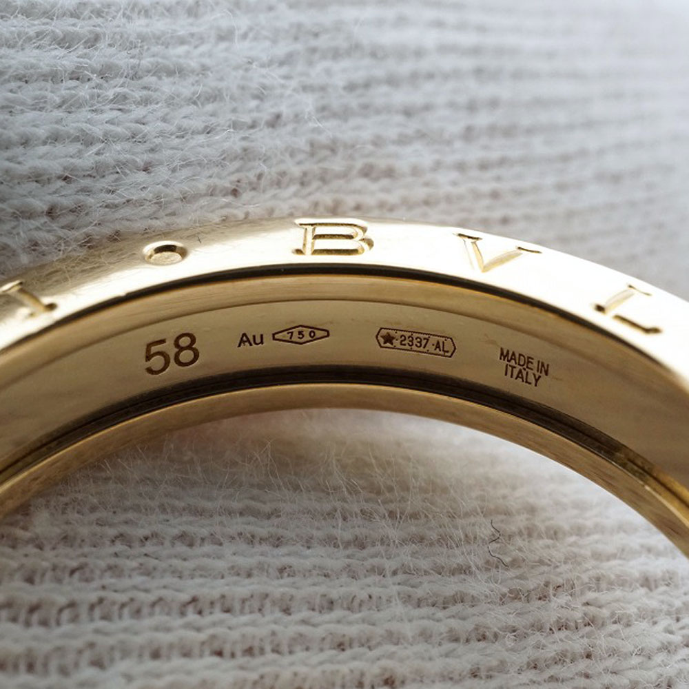 質屋かんてい局オンラインショップ / BVLGARI 【ブルガリ】 B-ZERO1 1バンドリング ビーゼロワン ゴールド K18 58 約17.5号 約8.1g シンプル メンズ レディース ...