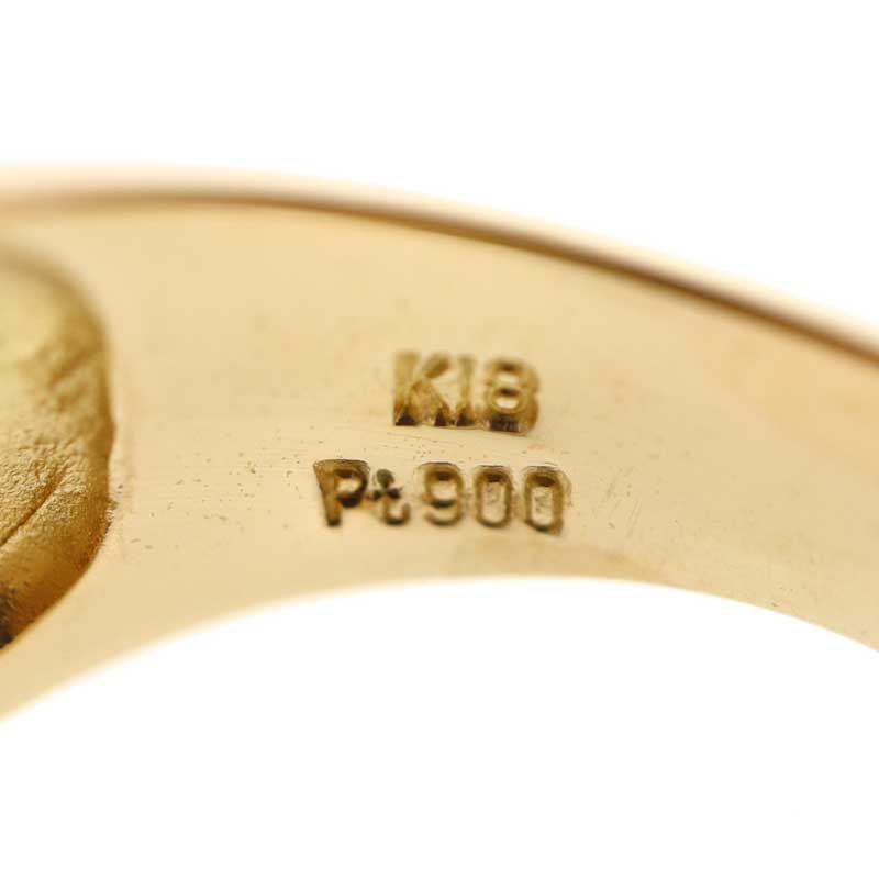 質屋かんてい局オンラインショップ / K18/Pt900【18金/プラチナ900】D:0.02ct ダイヤモンド リング 約11号 約6.0g 指輪 コンビ ジュエリー アクセサリー ...