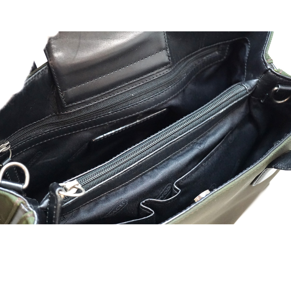 質屋かんてい局オンラインショップ / COACH【コーチ】7400 ハンドバッグ ナイロン×レザー 緑/グリーン コンパクトバッグ レディース ...