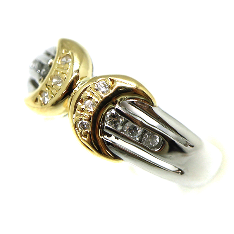 質屋かんてい局オンラインショップ / K18 Pt900【18金/プラチナ900】D0.15ctリング 指輪 金 ゴールド プラチナ ダイヤモンド 約11.5号 4.4g ジュエリー 宝石 ...