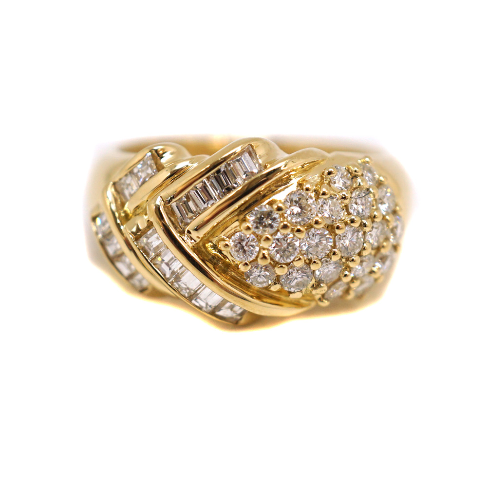 質屋かんてい局オンラインショップ / K18【18金】ダイヤモンド D1.00ctリング 指輪 約11.5号 ジュエリー レディース アクセサリー イエローゴールド 新品仕上げ済【中古 ...