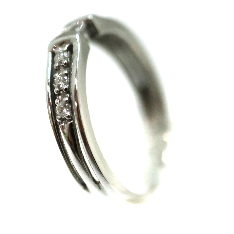 質屋かんてい局オンラインショップ / K14WG【14金ホワイトゴールド】D0.20ctリング 指輪 金 ダイヤモンド 約10.5号 約2.3g ジュエリー 宝石 レディース【中古】新品仕上げ ...