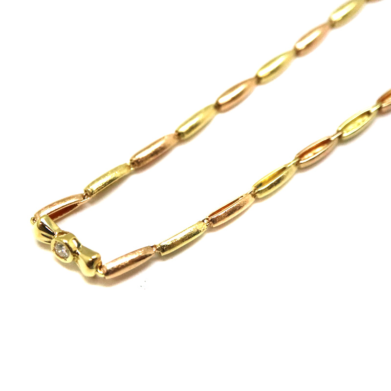 質屋かんてい局オンラインショップ / K18【18金】 D0.07ctブレスレット 金 ゴールド ピンクゴールド ダイヤモンド 全長約18.0cm 腕周り約17.0cm 5.8g ジュエリー ...