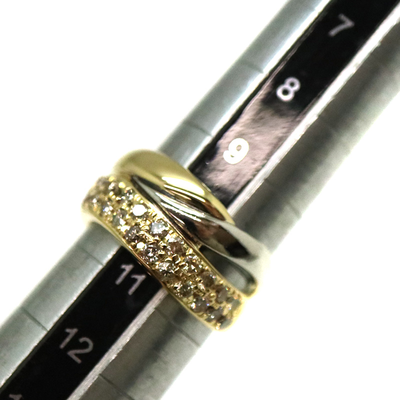 質屋かんてい局オンラインショップ / K18 Pt850【18金/プラチナ850】D0.62ctリング 指輪 金 ゴールド プラチナ ダイヤモンド 約10.5号 7.7g ジュエリー 宝石 ...