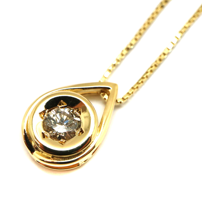 質屋かんてい局オンラインショップ / K18【18金】 D0.20ctネックレス 金 ゴールド ダイヤモンド 約40.0cm 2.0g ジュエリー 宝石 レディース【中古】新品仕上げ済み ...