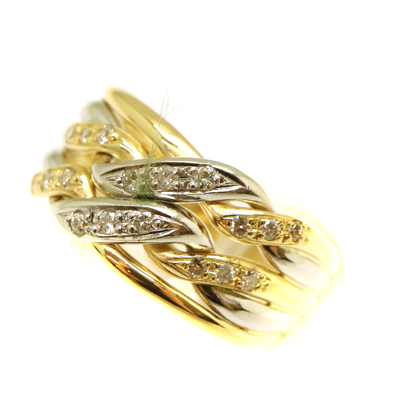 質屋かんてい局オンラインショップ / K18/Pt900【18金/プラチナ900】 D0.20ctリング 指輪 ダイヤモンド 約12号 6.2g ジュエリー 宝石 レディース【中古】新品仕上げ ...