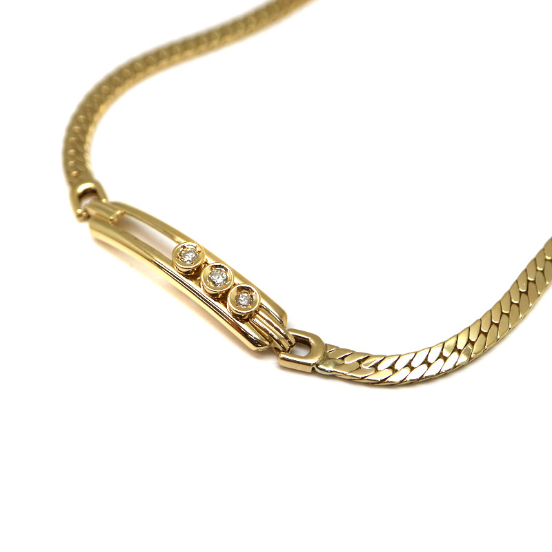 質屋かんてい局オンラインショップ / K18 D0.11ct ブレスレット 10.9g 約18.5cm ゴールド ダイヤモンド ジュエリー ブレスレット アクセサリー 新品仕上げ済み USED ...