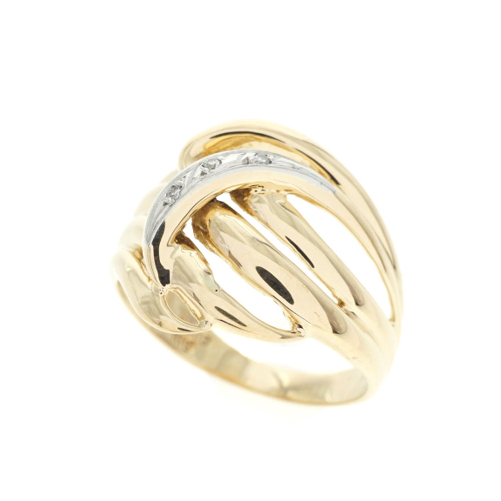 質屋かんてい局オンラインショップ / K18 Pt900 ダイヤ付きリング ゴールド系 18金 プラチナ 約12号 約4.2g コンビ ジュエリー 指輪 レディース 【中古】 USED-9 ...