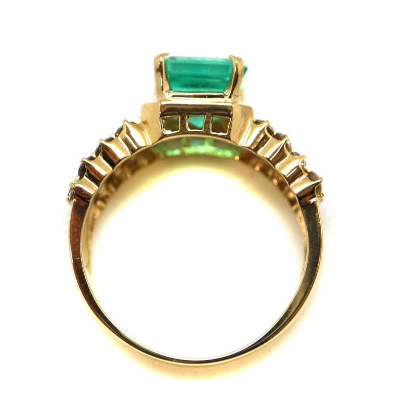 質屋かんてい局オンラインショップ / K18 E1.85/0.30/D0.40ctリング 指輪 金 ゴールド エメラルド ダイヤモンド 約11 ...