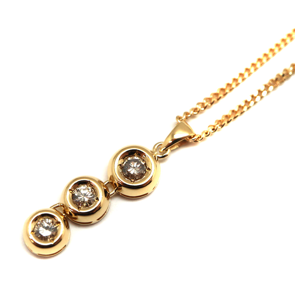 質屋かんてい局オンラインショップ / 18金 K18 D0.50ct ネックレス ゴールド ダイヤモンド 【中古】