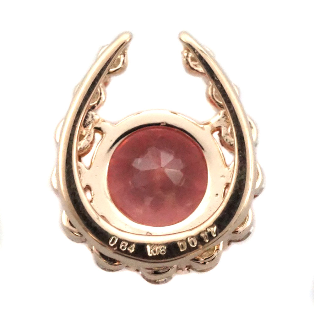 質屋かんてい局オンラインショップ / K18 ゴールド ロードクロサイト 0.64ct D0.17ct ダイヤモンド ペンダントトップ 【中古】