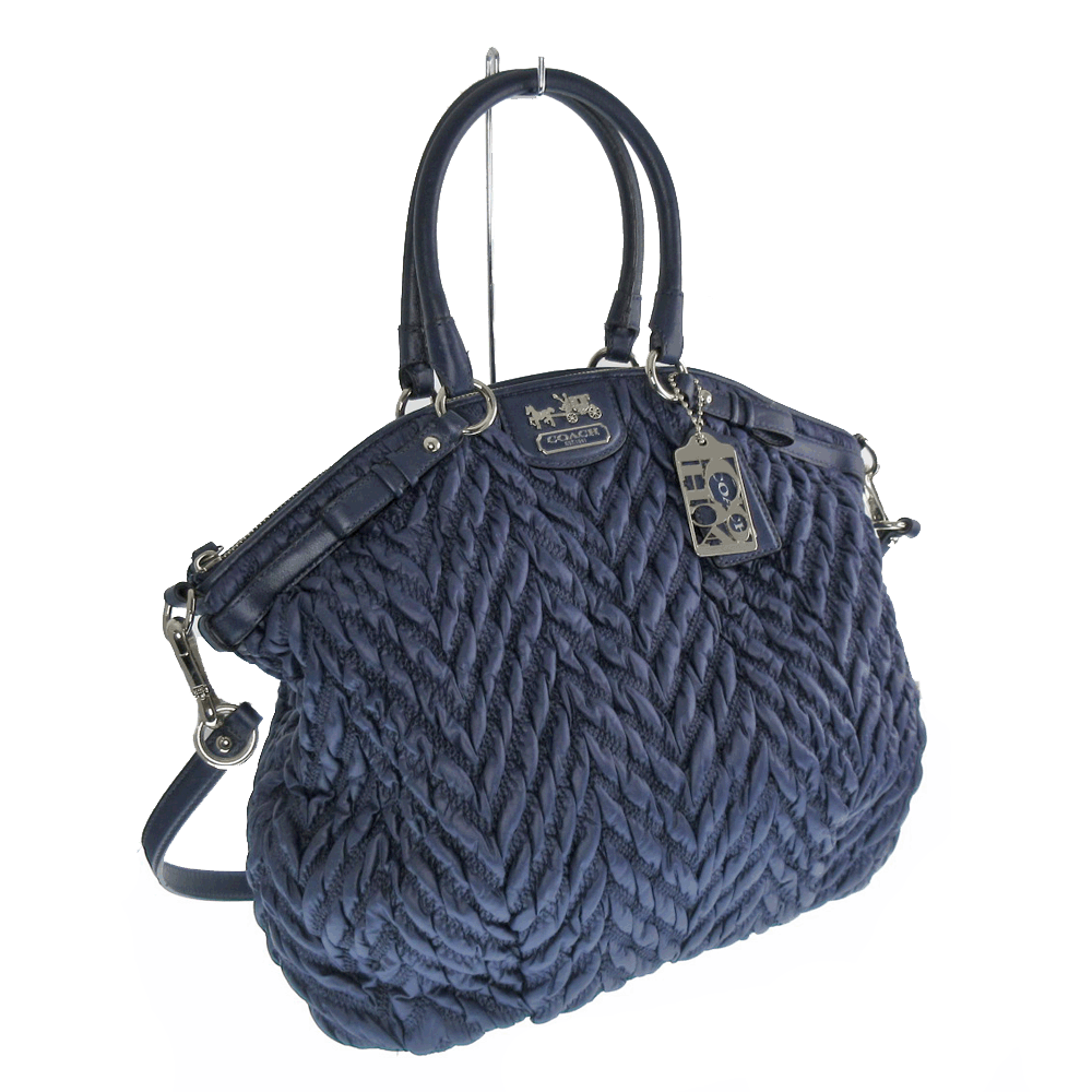 質屋かんてい局オンラインショップ / COACH【コーチ】18634 2WAYバッグ ナイロン×レザー ネイビー系 ブランド かばん 鞄 ...