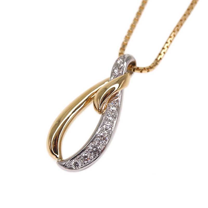 質屋かんてい局オンラインショップ / K18/Pt900【18金/プラチナ900】ダイヤモンドネックレス D:0.27ct 約45.0cm 約11.6g アクセサリー レディース ジュエリー ...