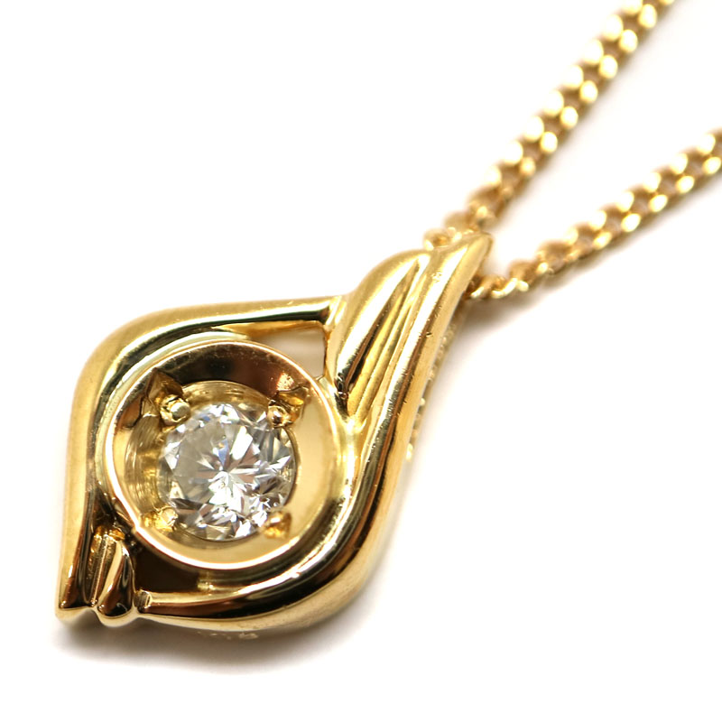 質屋かんてい局オンラインショップ / K18 D0.19ctネックレス 金 ゴールド ダイヤモンド 約40cm ジュエリー 宝石 新品仕上げ済み USED-9【中古】A21-1952 質屋 ...