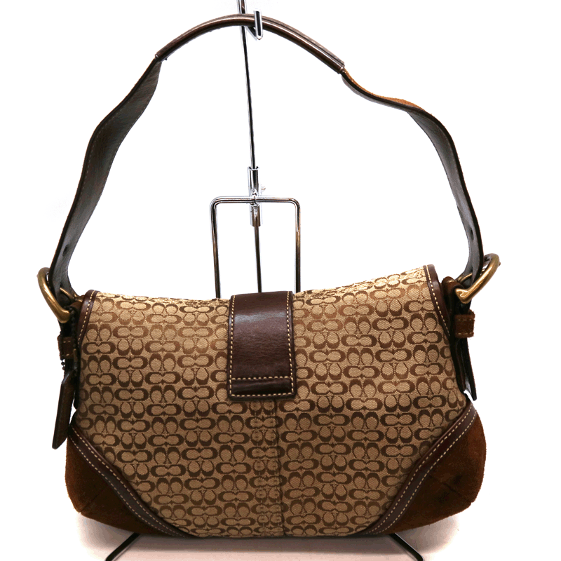 質屋かんてい局オンラインショップ / COACH【コーチ】 6818 ワンショルダーバッグ 鞄 ショルダーバッグ キャンバス レザー ブラウン ...