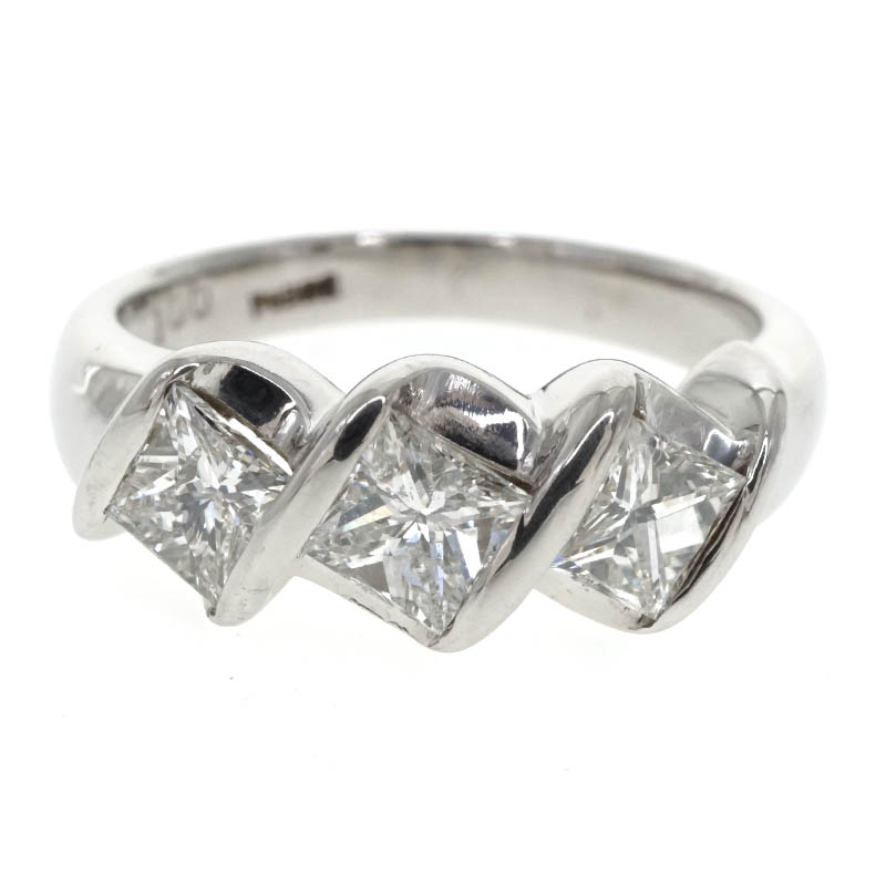 質屋かんてい局オンラインショップ / Pt900 ダイヤ付リング D1.00ct 1カラット シルバー系 プラチナ 約9.5号 約7.0g シンプル レディース アクセサリー ノーブランド ...