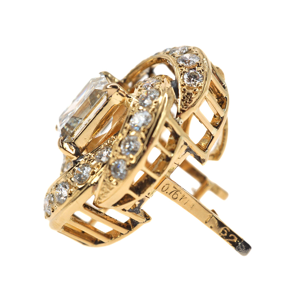 質屋かんてい局オンラインショップ / K18【18金】 ダイヤモンド0.76ct /1.62ct付リング 指輪 K18リング 約14.5号 プリンセスカット 可変式 2WAY ペンダントトップ ...