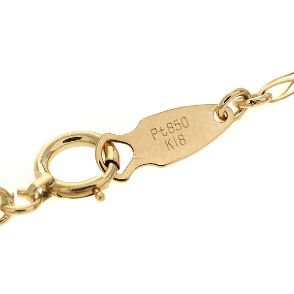 質屋かんてい局オンラインショップ / K18 K18WG Pt850 フクロウモチーフネックレス D0.16ct ダイヤモンド 18金 ホワイトゴールド プラチナ 約41cm 約14.3g ...