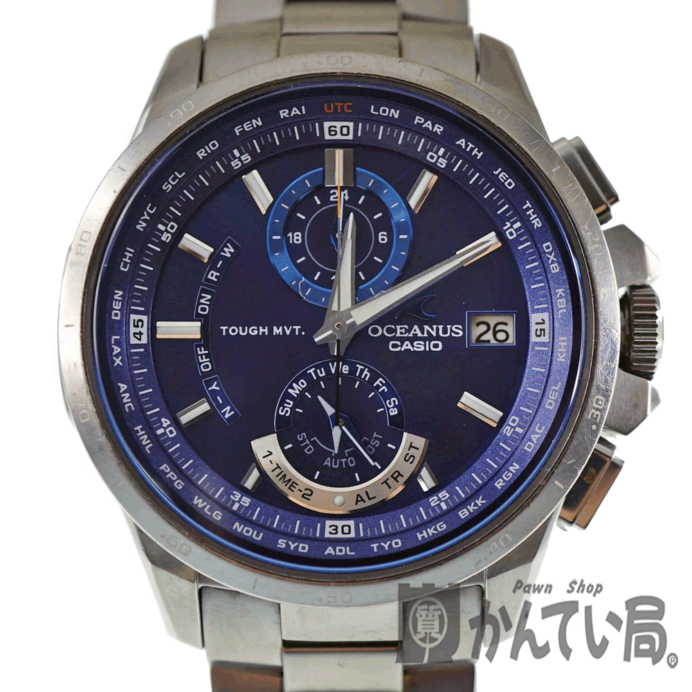 質屋かんてい局オンラインショップ / CASIO【カシオ】OCW-T1000 オシアナス 電波ソーラー タフソーラー ワールドタイム チタン ...