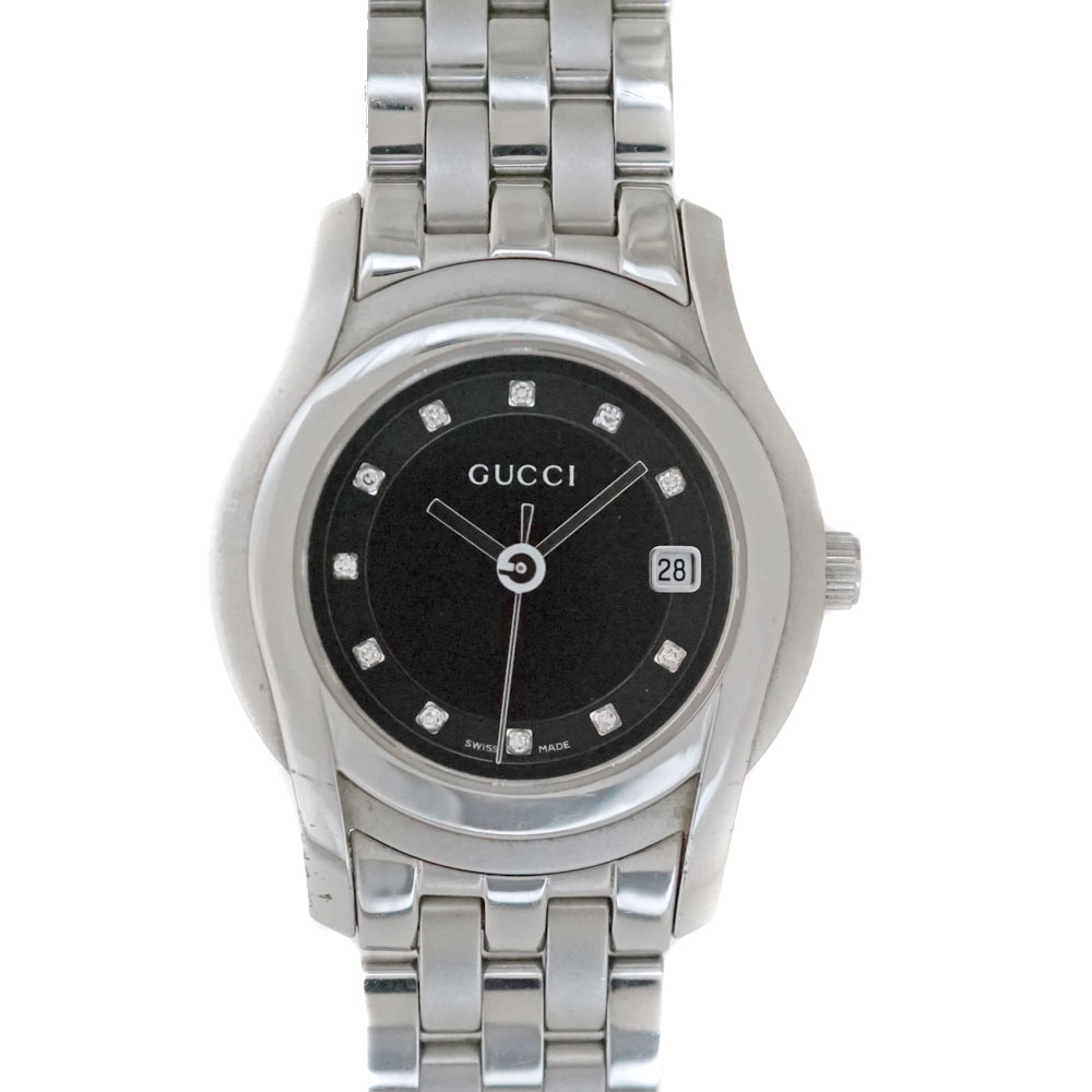 質屋かんてい局オンラインショップ / グッチ Gucci 5500L シェリーラインウォッチ クオーツ ブラック文字盤【中古】