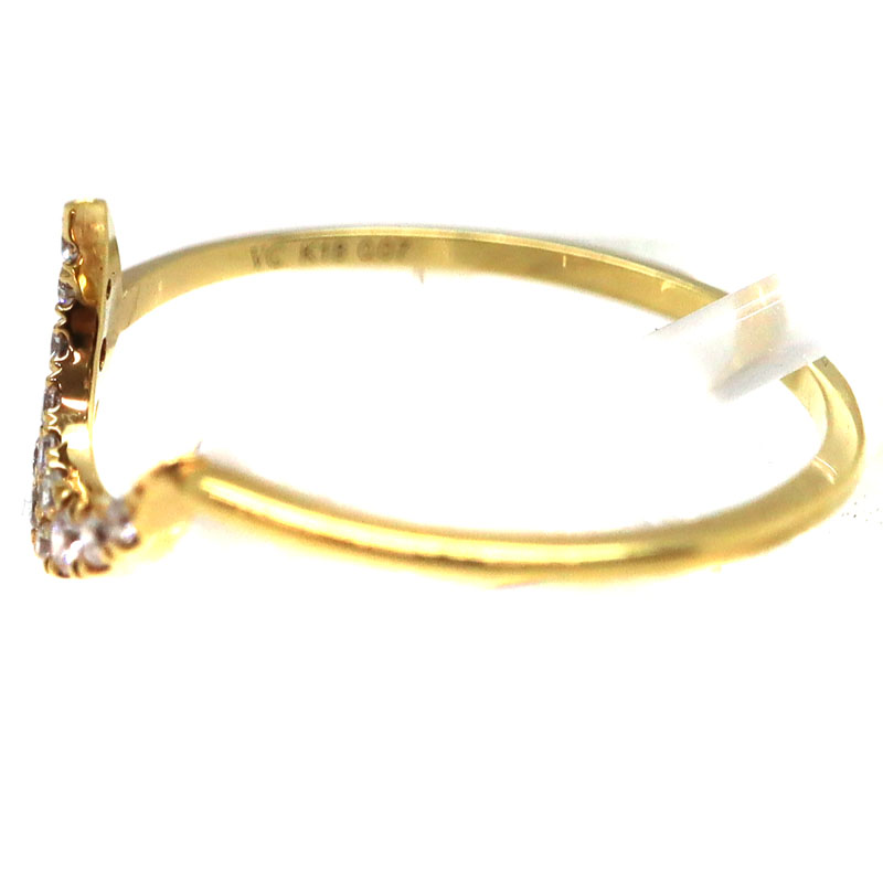 質屋かんてい局オンラインショップ / AHKAH【アーカー】D0.07ct カーラリング 指輪 ダイヤモンド K18YG 金 イエローゴールド レディース【中古】