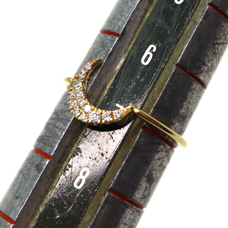 質屋かんてい局オンラインショップ / AHKAH【アーカー】D0.07ct カーラリング 指輪 ダイヤモンド K18YG 金 イエローゴールド レディース【中古】