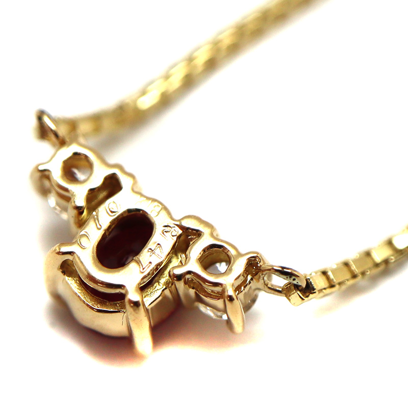 質屋かんてい局オンラインショップ / K18 R0.47/D0.10ctネックレス 18金 ゴールド ルビー ダイヤモンド【中古】