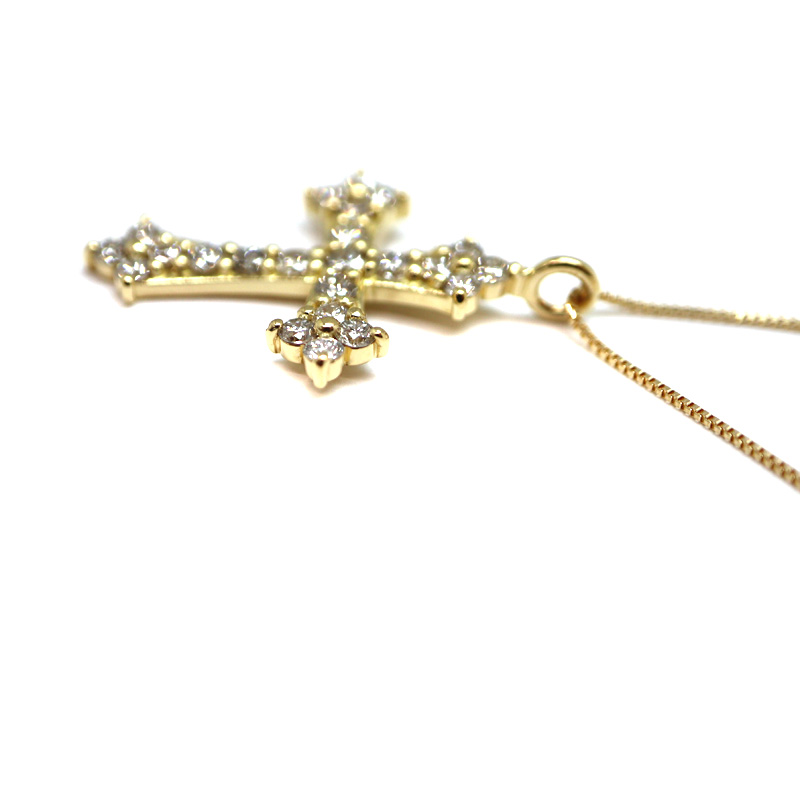 質屋かんてい局オンラインショップ / 18金/イエローゴールド K18 D0.70/0.30ctネックレス ダイヤモンド 【中古】