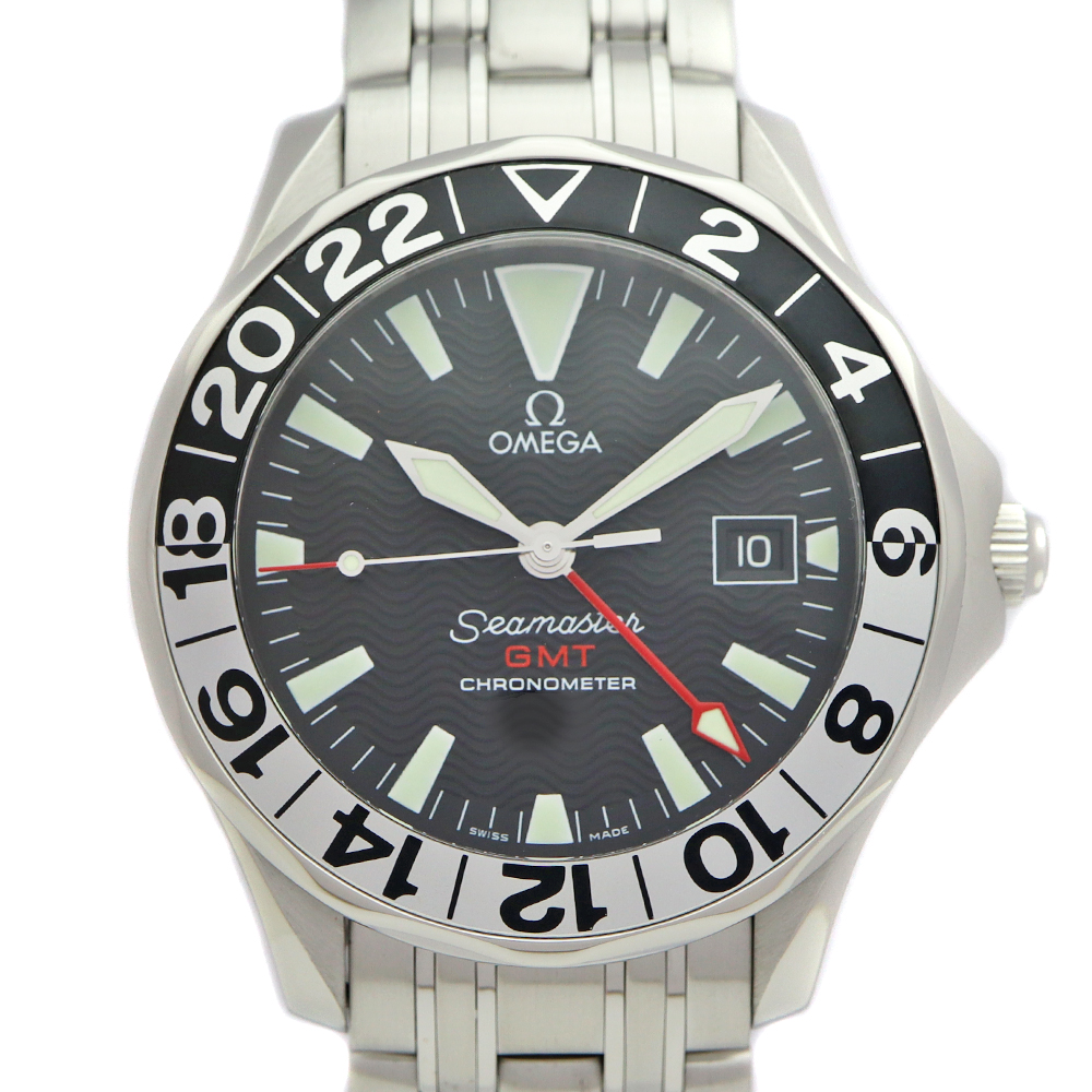 質屋かんてい局オンラインショップ / 茜部店 オメガ Omega 2534.50 シーマスター300GMT 50周年記念モデル ブラック文字盤【中古】